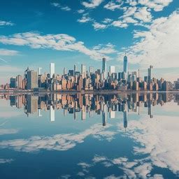 Free City Skyline Reflection Image City Skyline Reflection