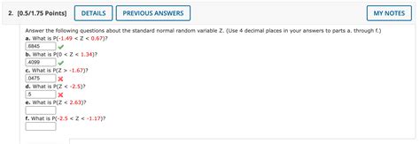 Solved Answer The Following Questions About The Standard