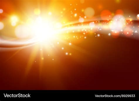 Sun Sparkle Over Dark Space Royalty Free Vector Image