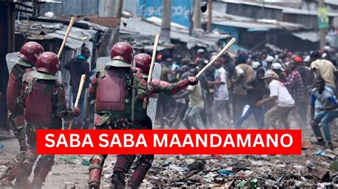 Saba Saba Police Disperse Mathare Youths Who Had Blocked Thika Road