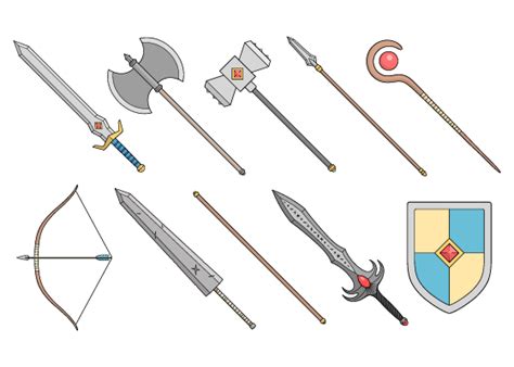 How To Draw Fantasy Weapons 10 Different Types Animeoutline