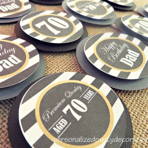 Aged To Perfection Birthday Party Cupcake Toppers 70th Birthday