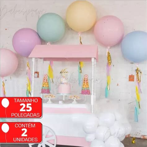 Bexigão Big 250 Balão Gigante Candy Pastel Doce Kit C2 Mercadolivre