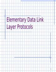 CN IIb Elementary Datalink Layer Protocols Ppt Elementary Data Link