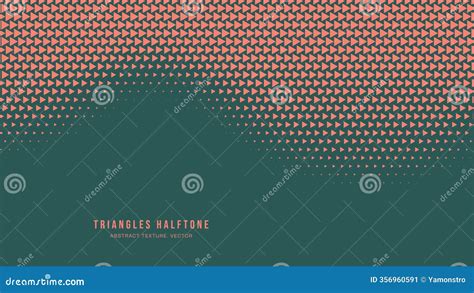 Triangles Half Tone Pattern Waveform Border Vector Orange Green Abstraction Stock Vector