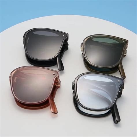 Oq Boga 4 Colors Unisex Outdoor Anti Uv Oval Frame Folding Sunglasses