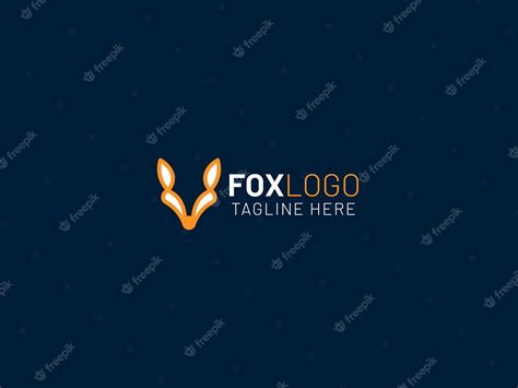 폭스 로고 디자인 프리미엄 벡터