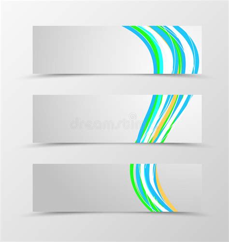 Set Of Header Banner Dynamic Design Stock Vector Illustration Of Clean Business 80878688