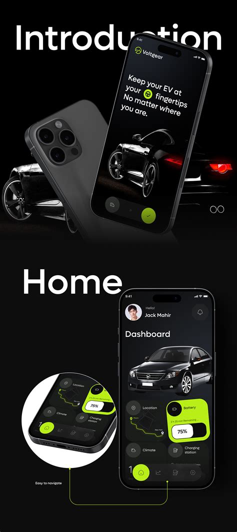 Voltgear Electric Vehicle Ev Tracking Mobile App Behance