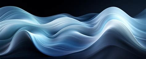 Premium Ai Image Abstract Wavy Cloud Illuminated On Black Background