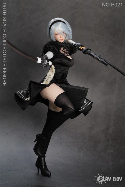 16 Play Toy Sexy Humanoid Robot 2b Female Warrior Figure Pt P021