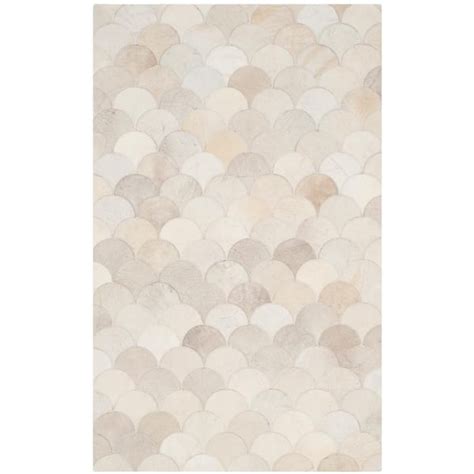 Safavieh Studio Leather Ivory Doormat 3 Ft X 5 Ft Geometric Area Rug