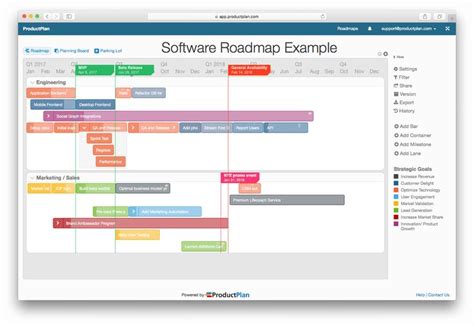 Software Roadmap Template Roadmap Templates Software Development