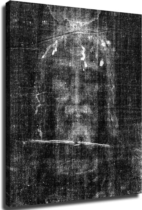 Negative Face Of Jesus On The Shroud Of Turin Poster Canvas