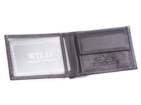Mini portfel męski skórzany czarny RFID WILD Ładne Torby pl