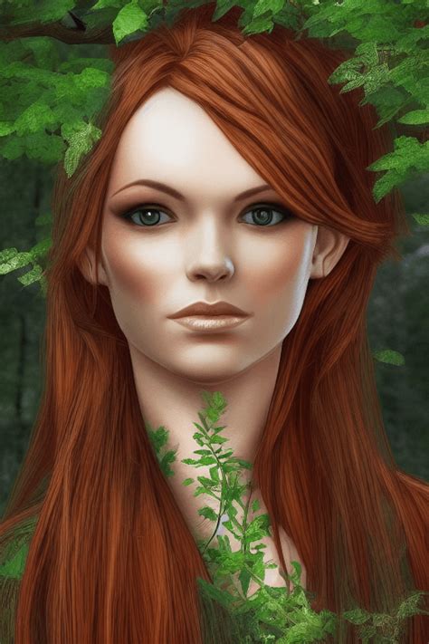 Beautiful Female Wood Elf In A Magical Forest · Creative Fabrica