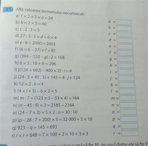 Află Termenul Necunoscut 226 A 507
