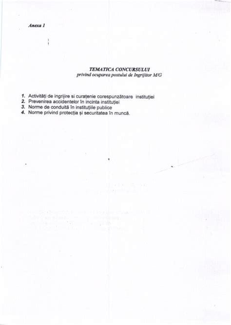 Anunt pentru ocuparea postului vacant de Îngrijitor Biblioteca Judeţeana Ialomiţa
