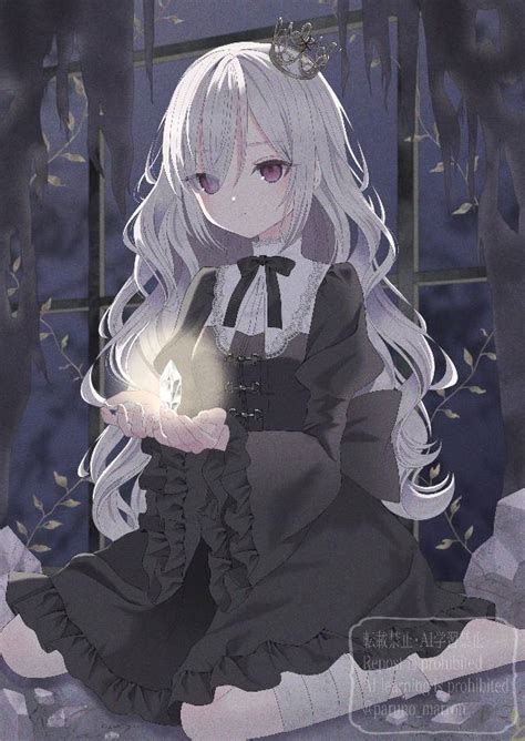 小女孩 哥特 哥特萝莉 白发图片 尺寸2508x3541 BoBoPic