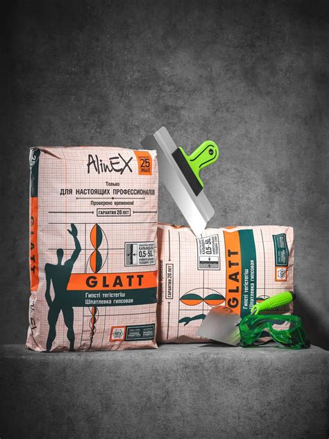 Купить Шпатлевочная смесь AlinEX Glatt 25 кг, гипсовая в Алматы ...