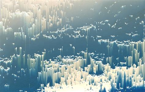 White Illustration Pixel Sorting Glitch Art HD Wallpaper Wallpaper