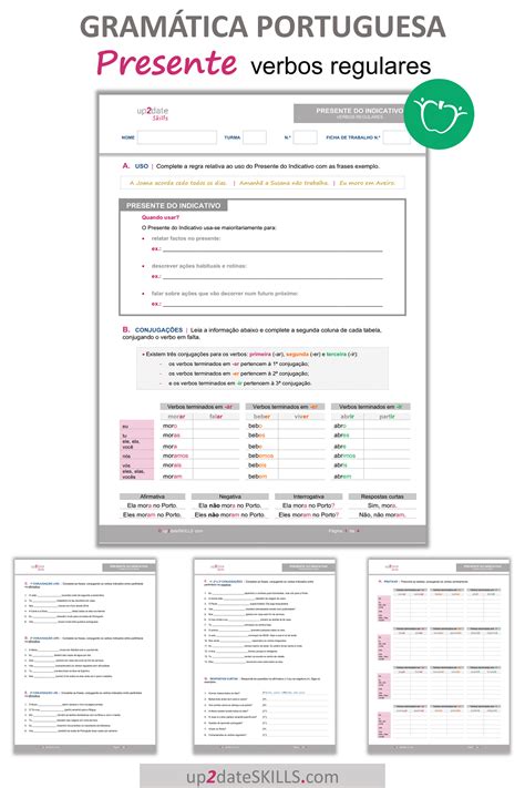 Verbos Regulares Presente Worksheet