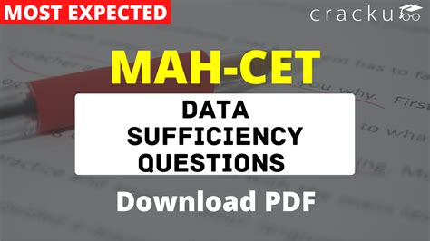 Data Sufficiency Questions For Mah Cet Cracku