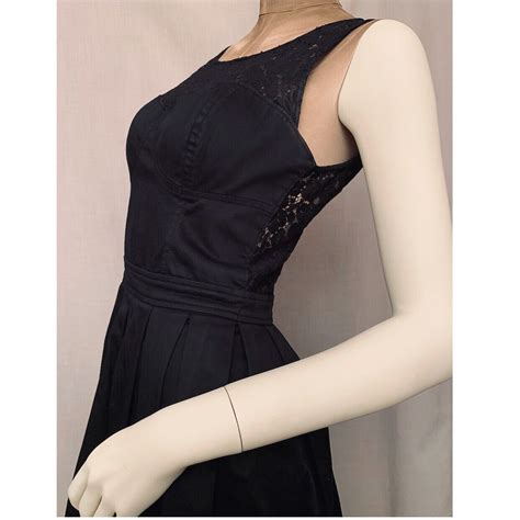 Talula Black Lace Bodice Fit And Flare Dress 6 Gem