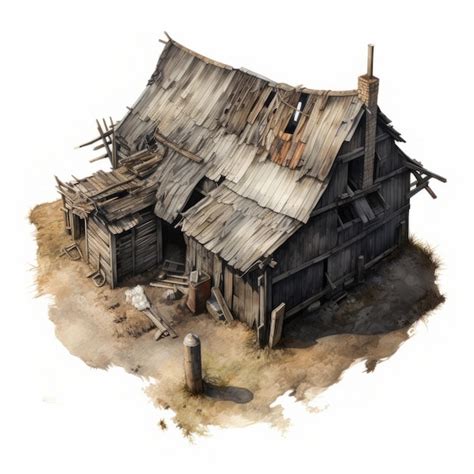 Premium Ai Image Aerial View Of Derelict Black Company Shack Detailed
