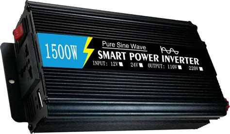 Nalmaxo Portable 1500w Pure Sine Wave Power Inverter Dc 12v