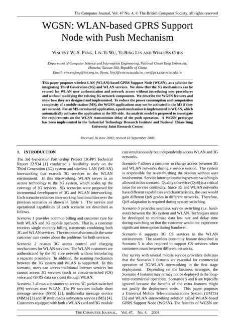 Pdf Wgsn Wlan Based Gprs Support Node With Push Wlan Based Gprs Support Node With Push