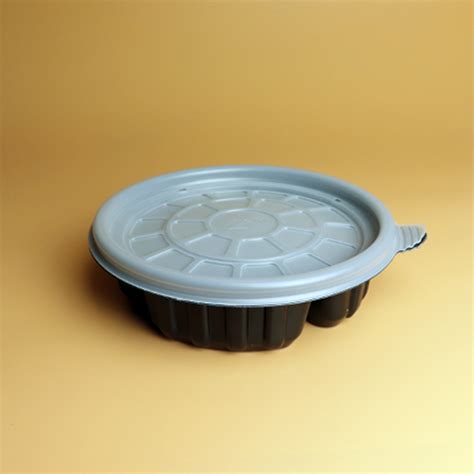 158Ø탕용기3칸 흑 탕 찜용기 포장용기마트