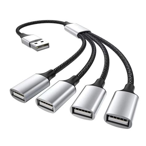 1 Male To 4 Female USB A Expander Multi USB Port Extender USB Hub And 1 Male To 4 Fmelae Price