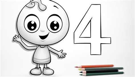 Premium Photo Create A Cute Number 4