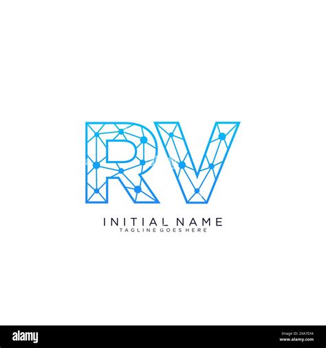 Rv Tech Logo Icon Design Template Stock Vector Image And Art Alamy