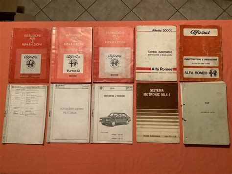 Documentation Manuali Officina Riparazioni Alfa Romeo Catawiki