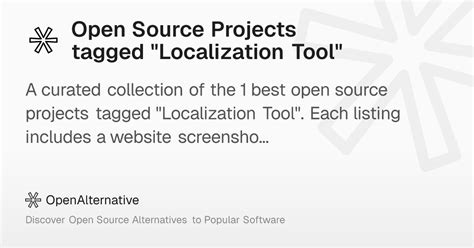 Open Source Projects Tagged Localization Tool