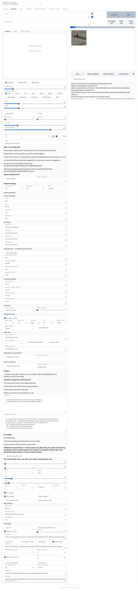 GitHub - ilyoungkim/deforum-for-automatic1111-webui: Deforum extention script for automatic1111 ...