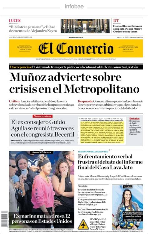 El Comercio Perú Viernes 9 De Noviembre De 2018 Infobae