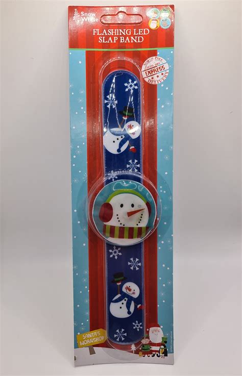 Flashing Led Slap Band Snowman The Sensory Centre