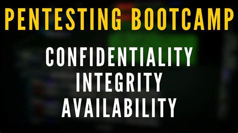 Penetration Testing Bootcamp The Cia Triad