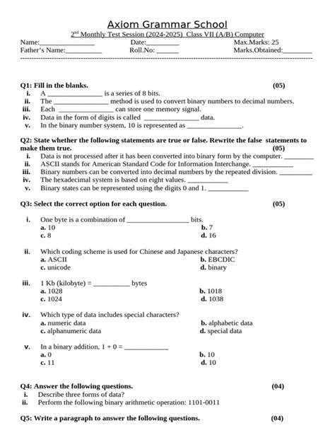 Class 7 Computer Pdf
