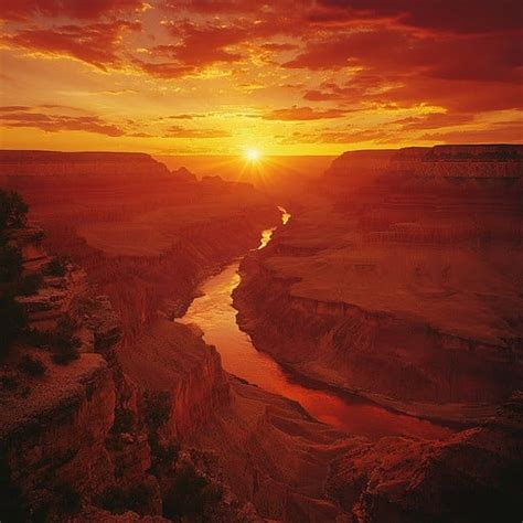 Free Sunset Over Canyon Image Sunset Canyon River Download At Stockcake