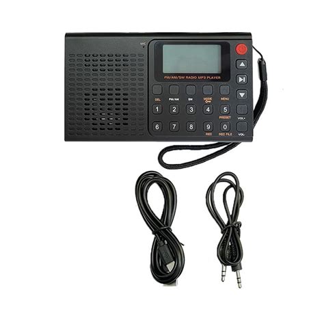Am Fm Sw 스테레오 라디오 레코더 Aux 잭 풀 밴드 휴대용 라디오 타입 C 충전 Mp3 음악 플레이어 라디오 알람 시계