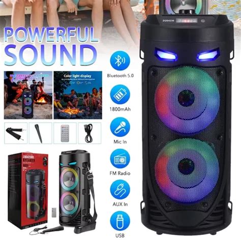 Wireless Portable Bluetooth Speaker Rgb Subwoofer Heavy Bass Sound