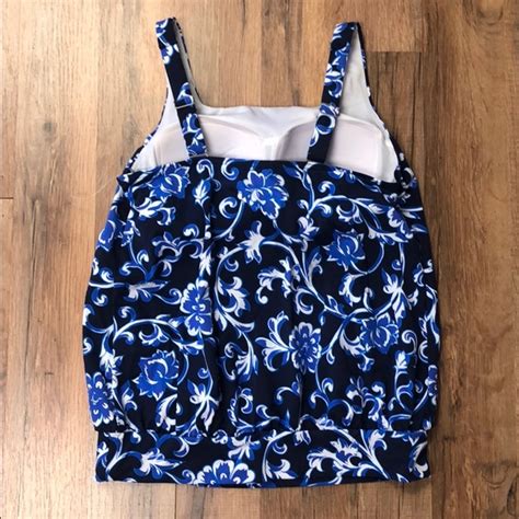 Lands End Swim Lands End Blouson Tankini Top Nwot Poshmark