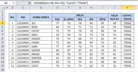 Contoh Dan Penjelasan Rumus If If And Dan If Or Di Microsoft Excel Depot Excel