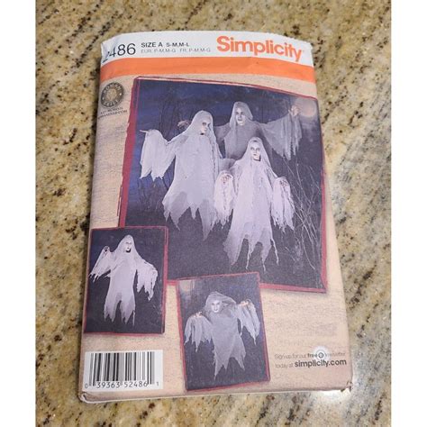 simplicity sewing pattern 2486 floating ghost depop
