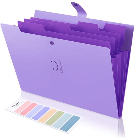 Skydue Expanding File Folder With 5 Pockets Letter A4 Paper Accordion Document Organizer