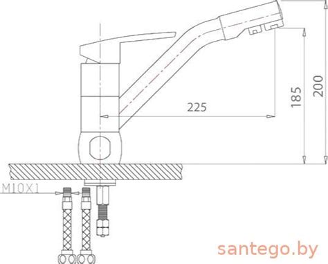 Смеситель Polygran Дуо 0207 №328 с краном питьевой воды, опал купить в ...